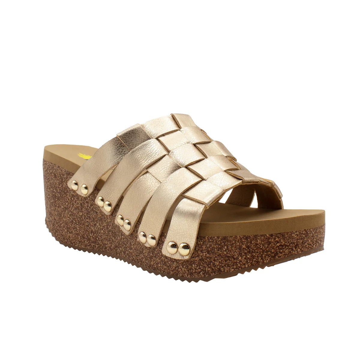 Volatile Enoki Faux Leather Gold Sandal | The Painted Teacher Boutique