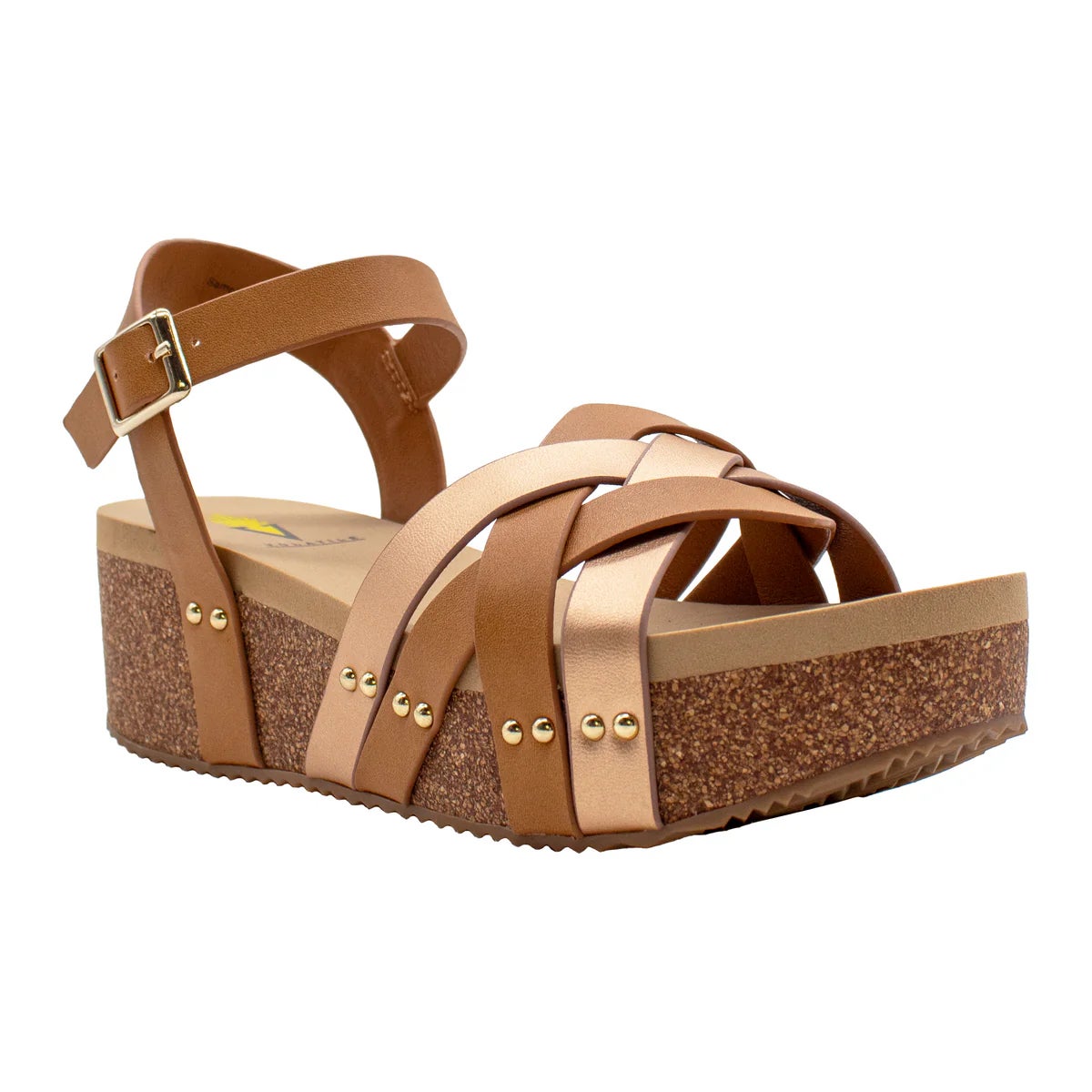 Volatile Edna Faux Leather Sandal- Rosegold | The Painted Teacher Boutique