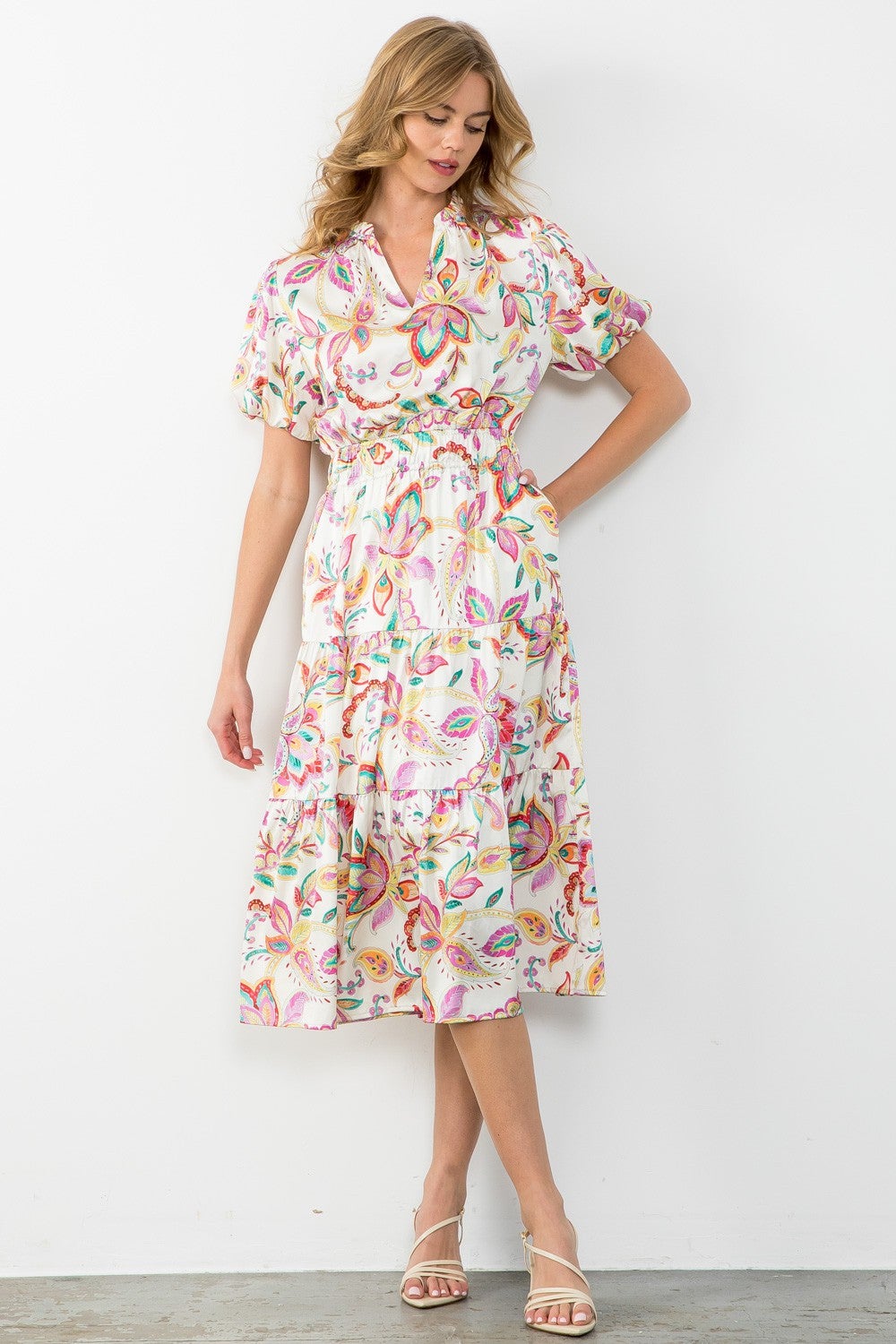 Paisley Midi Dress | The Painted Teacher Boutique