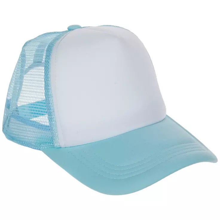 Ice Blue/White Trucker Hat | The Painted Teacher Boutique